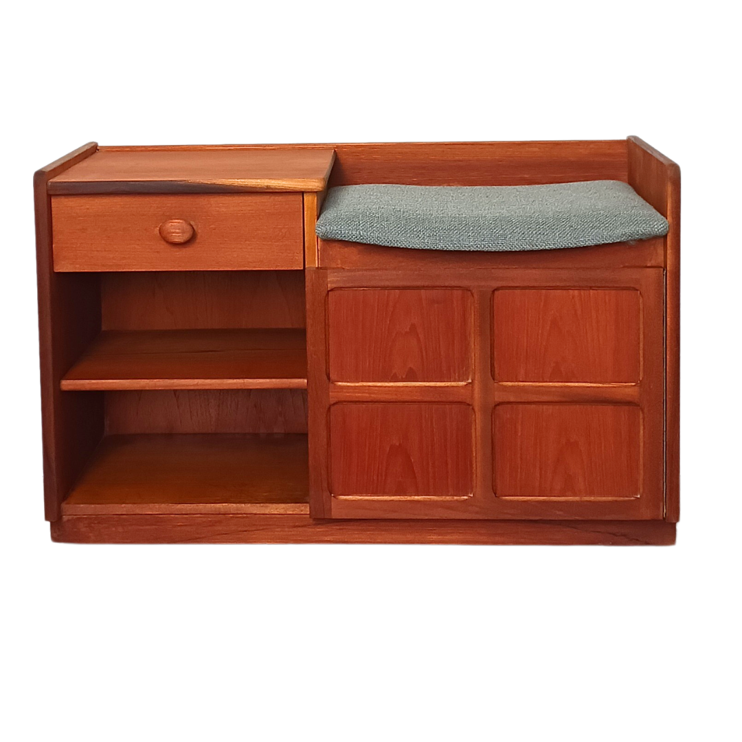 Parker Knoll – Nathan Squares Mid Century Telephone Hall Bench with ...